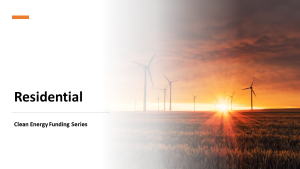 Residential: Clean Energy Funding Series – Community Economic Development